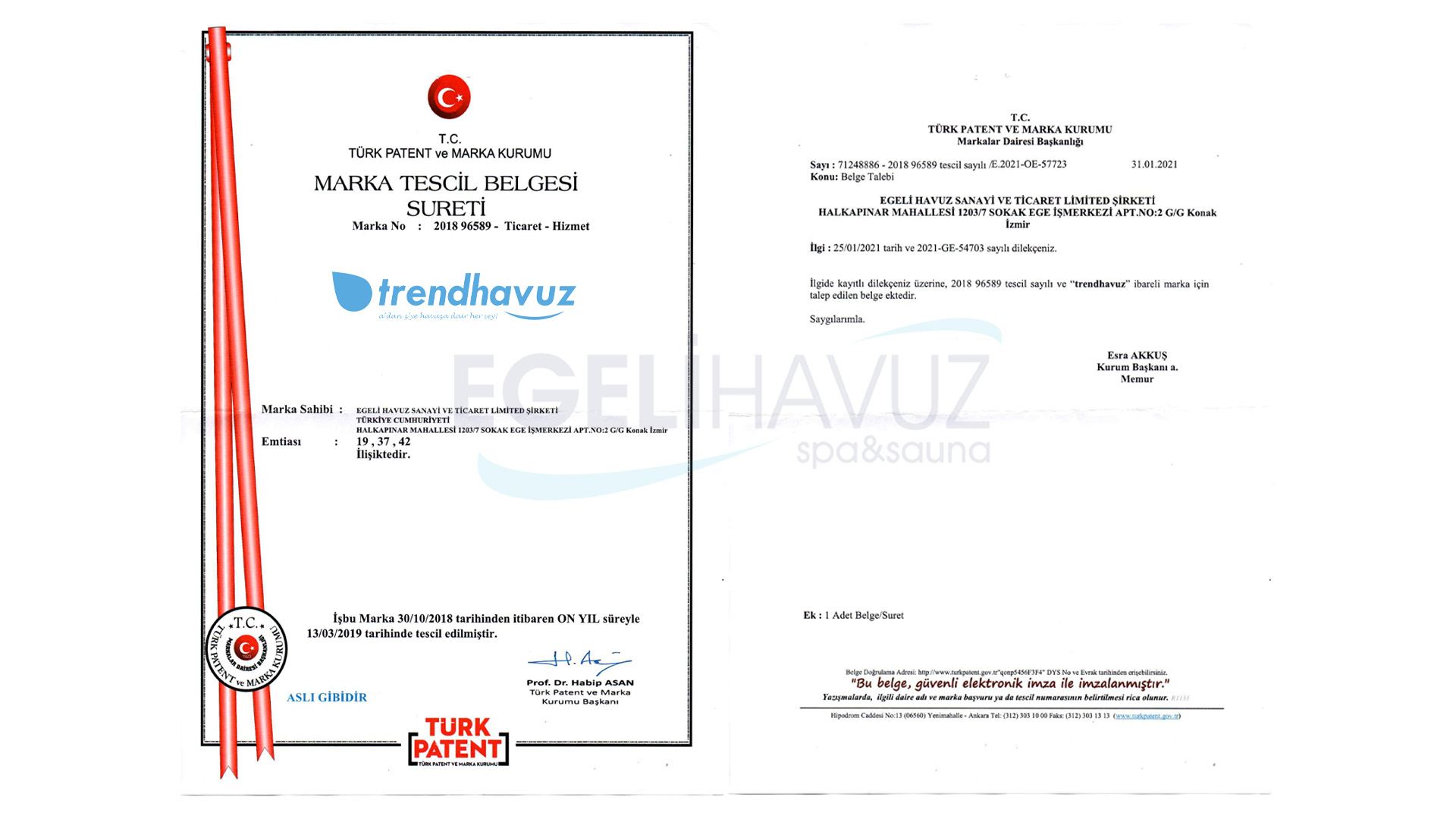 Sertifika ve Belgeler - Egeli Havuz